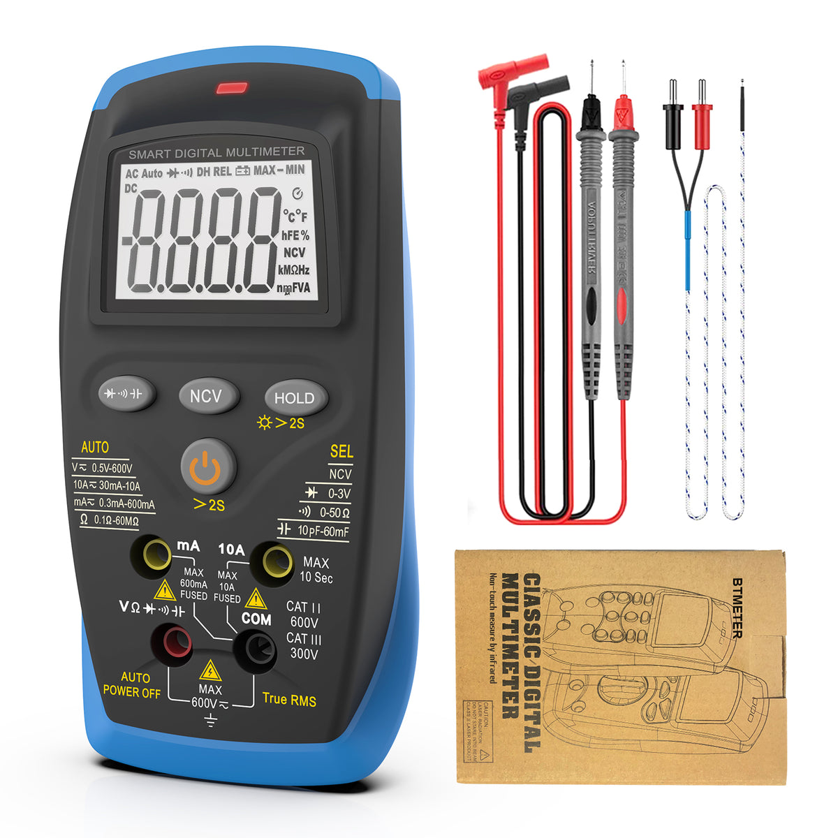 Digital 6000 Counts Multi Tester Measure AC DC Voltage Current ...