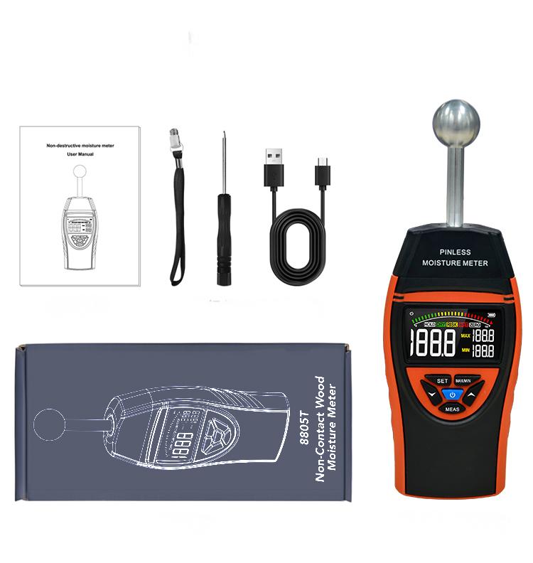 BT-8805T Non-Contact Wood Moisture Meter - Advanced Spherical Sensor f