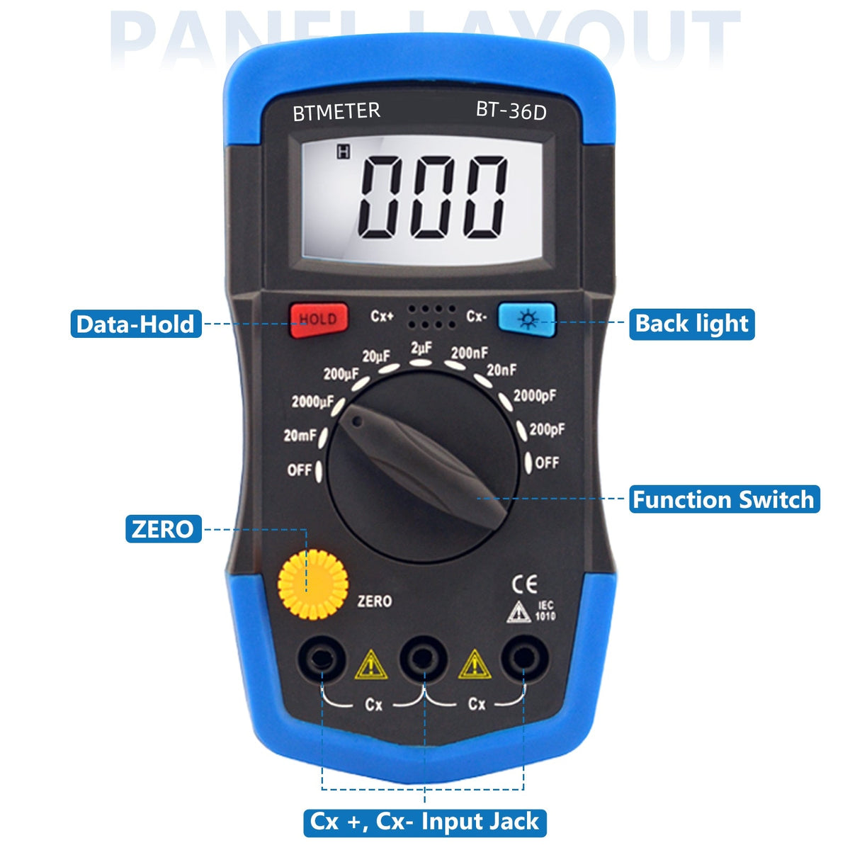 Capacitance Tester Meter Manual Range 1999 Counts