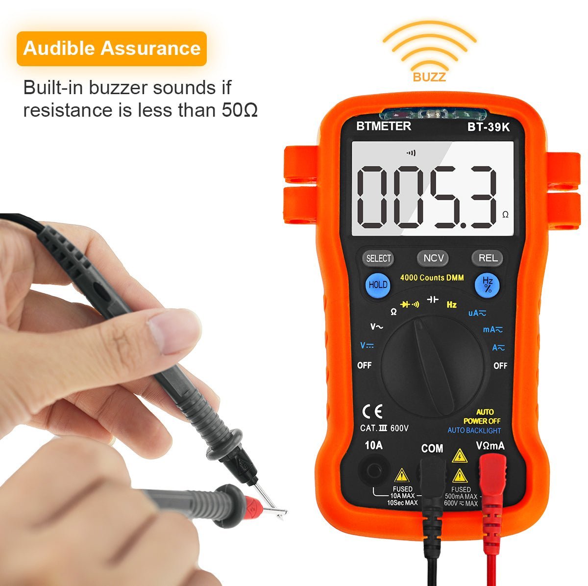 BTMETER BT-39K Multimeter Auto Range Digital Avometer