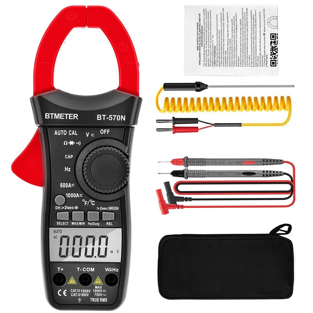 Clamp Meter NCV Auto-ranging Voltage Resistance Diodes