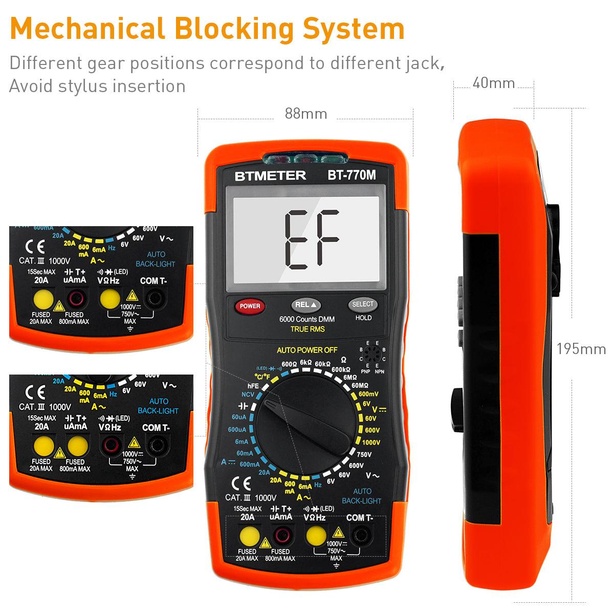 Digital Multimeter, 6000 Counts TRMS Auto Manual Ranging Multimeters