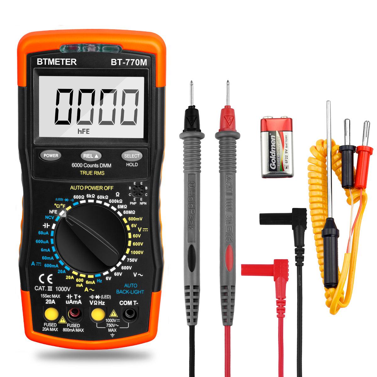 Digital Multimeter, 6000 Counts TRMS Auto Manual Ranging Multimeters