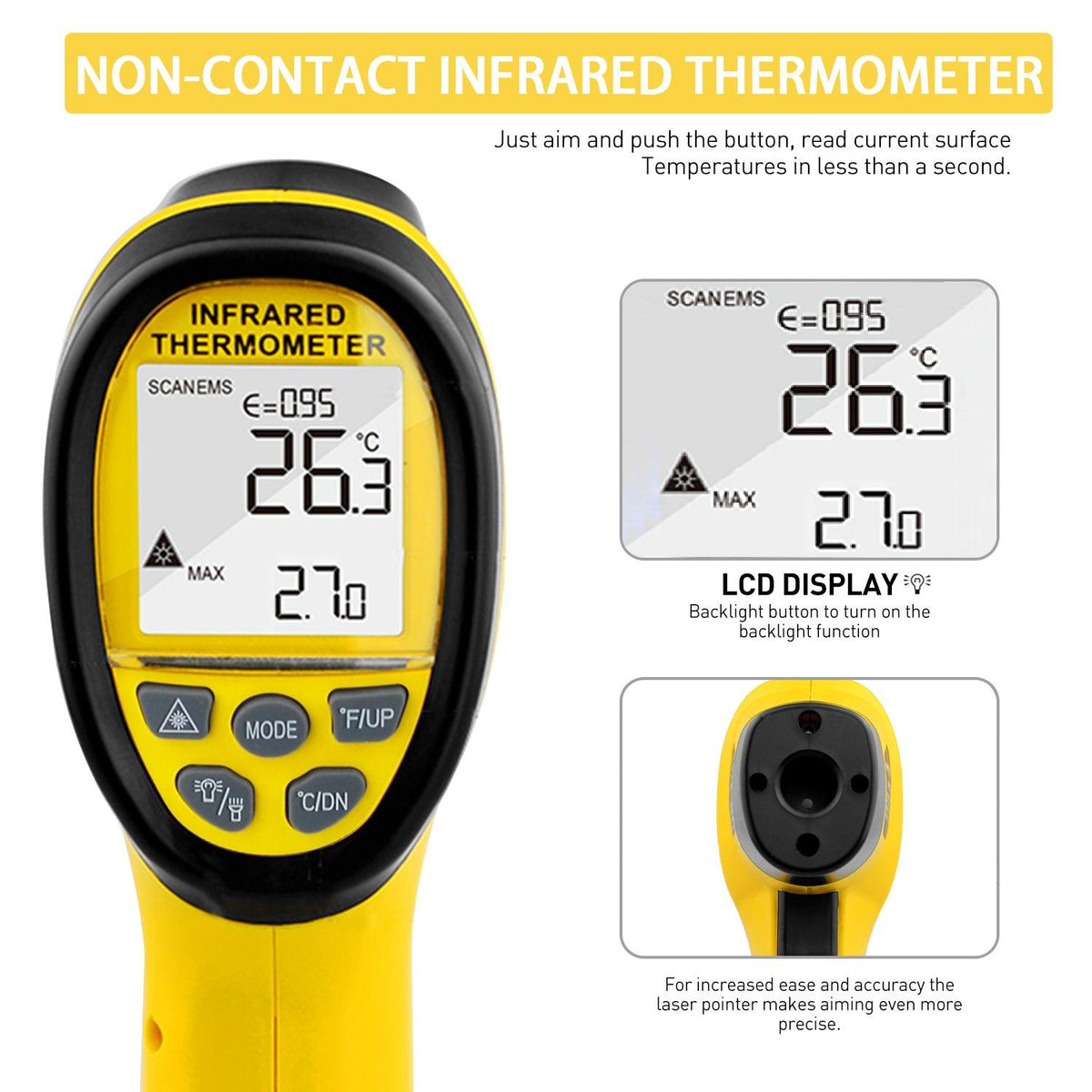 Digital Infrared Thermometer Dual Laser Thermometer